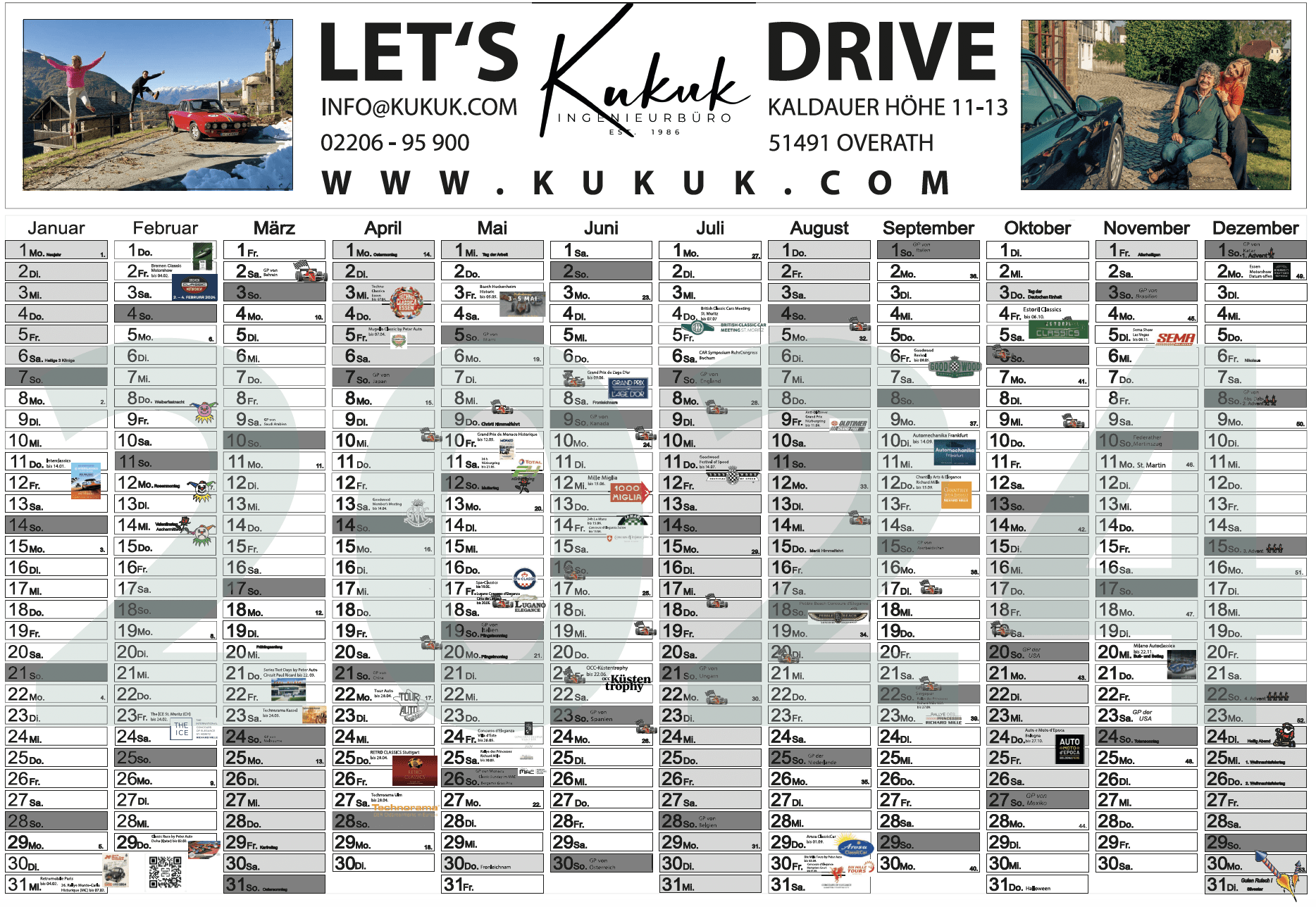 Kalender 2024 - EVENTS - Ingenieurbüro Kukuk